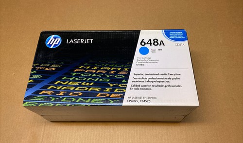 HP Genuine 648A CE261A CYAN Toner Laserjet CP4025 CP4520 CP4525 11,000 ...