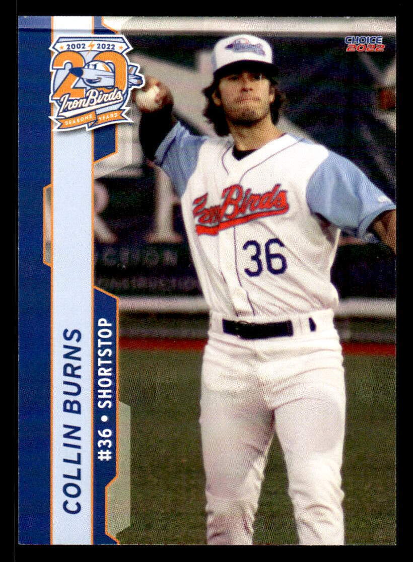 Collin Burns 2022 Choice Aberdeen IronBirds #03 Aberdeen IronBirds | eBay