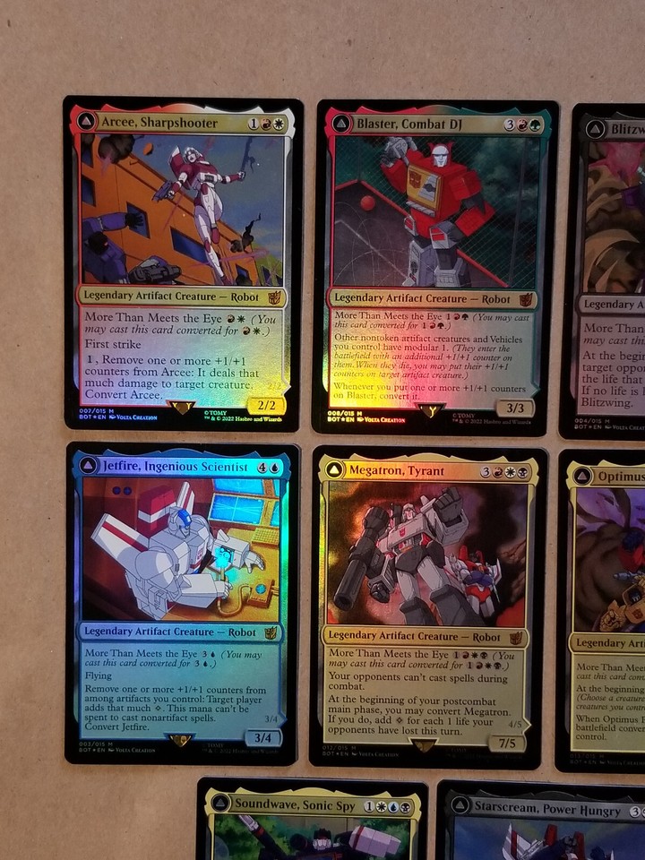MTG BRO BOT Transformers 15 Card FOIL Set w/ Ravage & Laserbeak Token ...