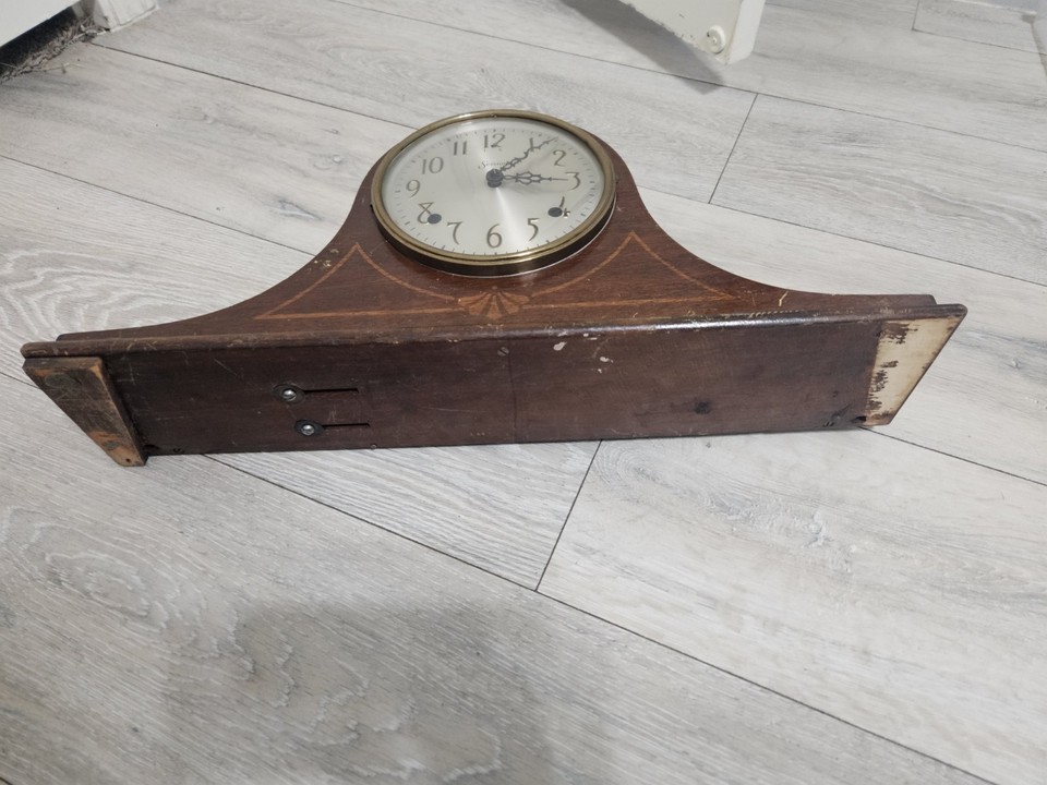 Sessions 322 P Mantel Clock Two-Tone Chime 8-Day Mechanical Wood Art ...