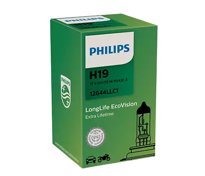 Philips H19 LongLife EcoVision PH-12644LLC1 halogen PU43t-3 | eBay