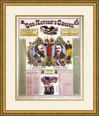 Our Nations Choice , 1880 Campaign Poster Framed Repro | eBay