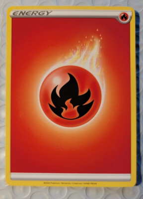 2020 Pokémon TCG Fire Energy Basic Energy Card LP Lightly Played ...