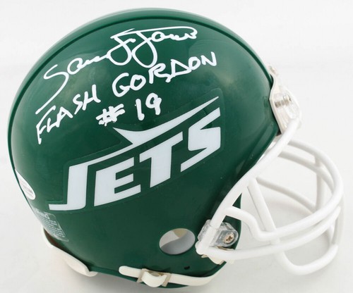 SAM J. JONES AUTOGRAPHED MINI HELMET (NEW YORK JETS) FLASH GORDON ...