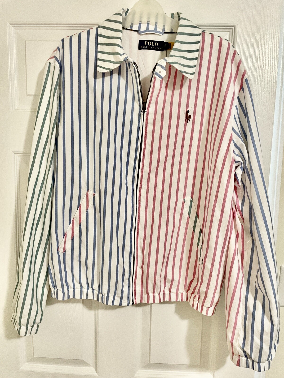 Polo Ralph Lauren Men Striped Color Blocked Oxford Bayport Windbreaker ...