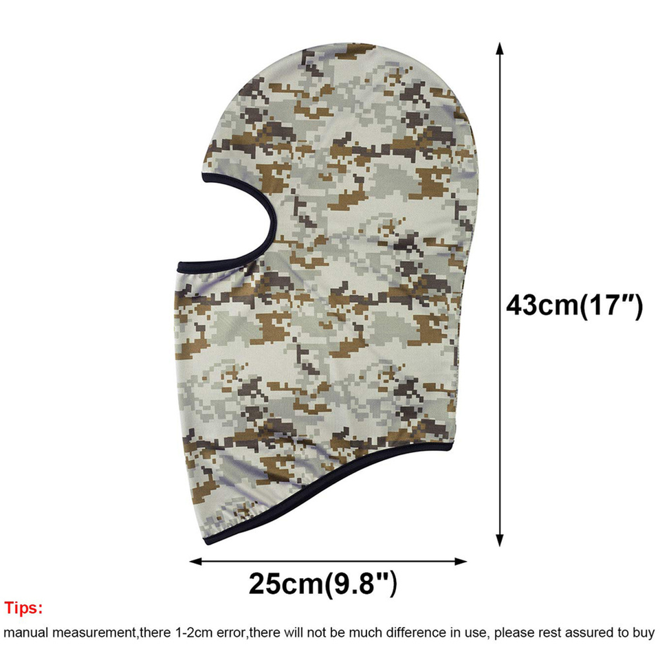 Tactical Camo Balaclava Full Face Mask UV Protection Hood Mask for Men ...