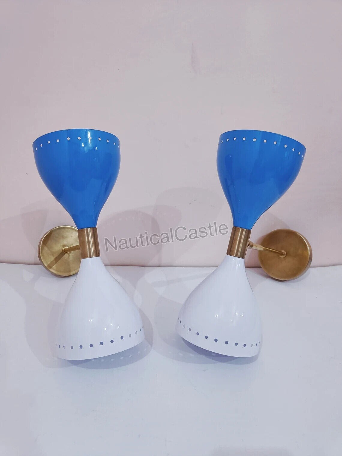 Wall Sconce Italian Wall Lights Mid Century Diabolo Light Fixtures Blue ...