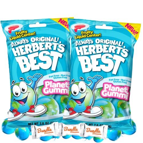 Efrutti Herberts Best Planet Gummies Fruity Liquid Center W/Bundle ...
