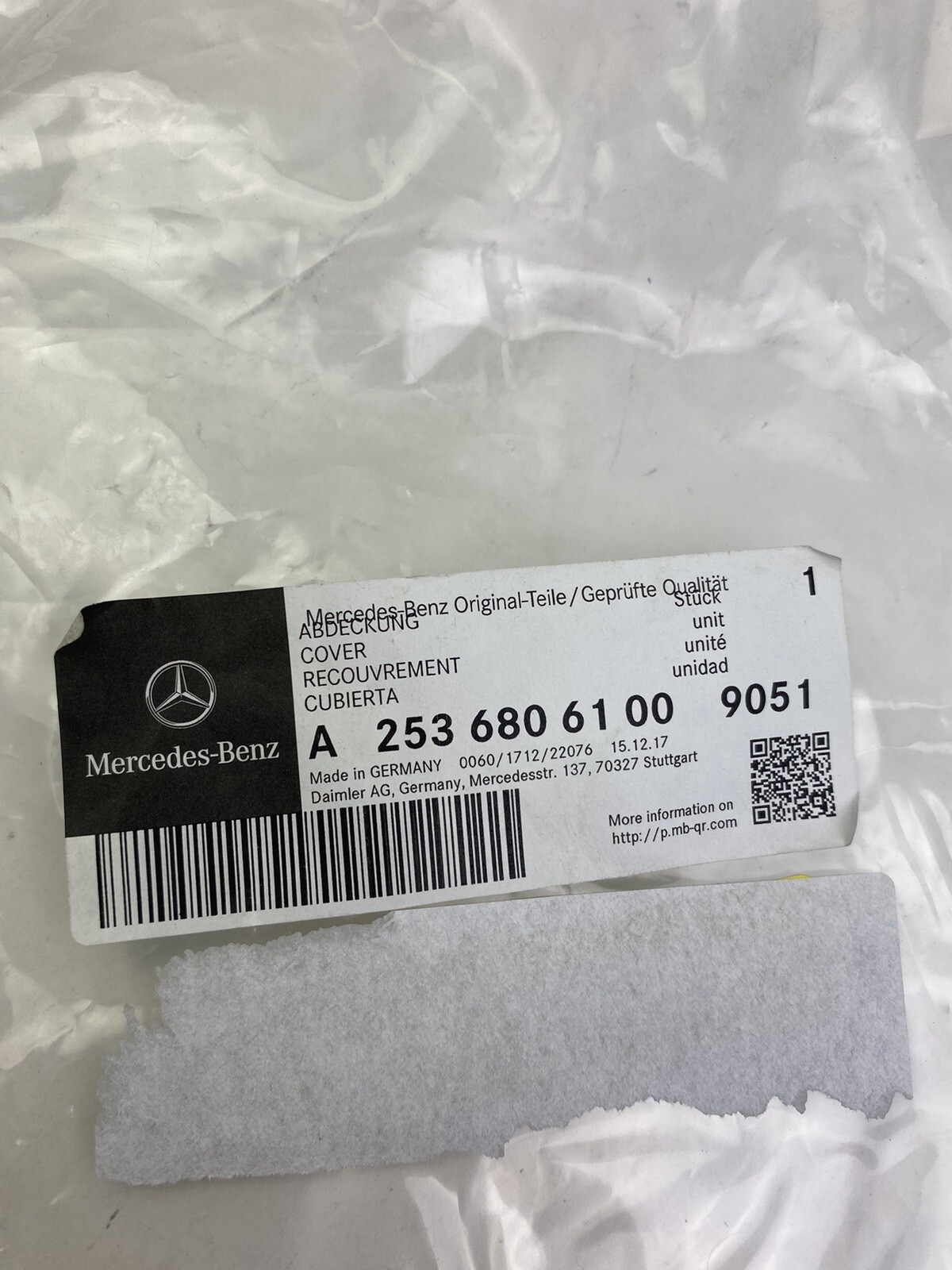 Genuine OEM Mercedes-Benz Black Steering Column Cover 253-680-61-00 ...