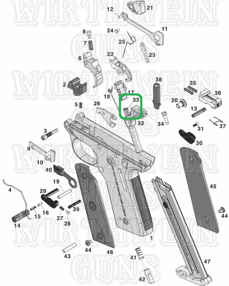 FACTORY RUGER Standard Power Mainspring Mark 1 2 3 4 MK I II III IV ...
