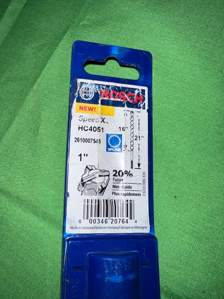 Bosch 1"x16"x21" Spline Speed-X Carbide Rotary Hammer Bit HC4051 NEW | eBay
