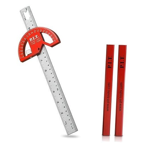 Angle Finder Protractor 12 Angle Protractor 12in-Red-Aluminum Head ...