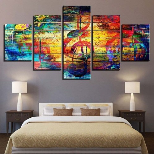 Abstract Music Key Note Canvas Prints Painting Wall Art Home Decor ...