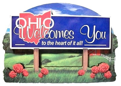 Ohio State Welcome Sign Artwood Fridge Magnet | eBay