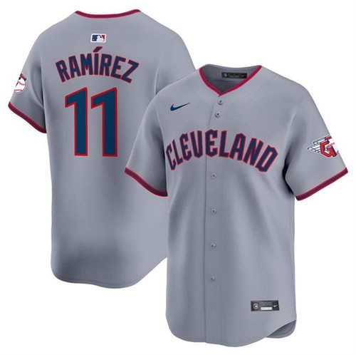 Men's Cleveland Guardians #11 Jose Ramirez Gray Jersey Size Medium | eBay
