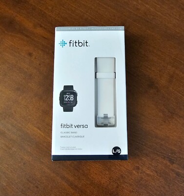 Fitbit Versa Classic BAND ONLY White Authentic Size Large L/G Brand New ...