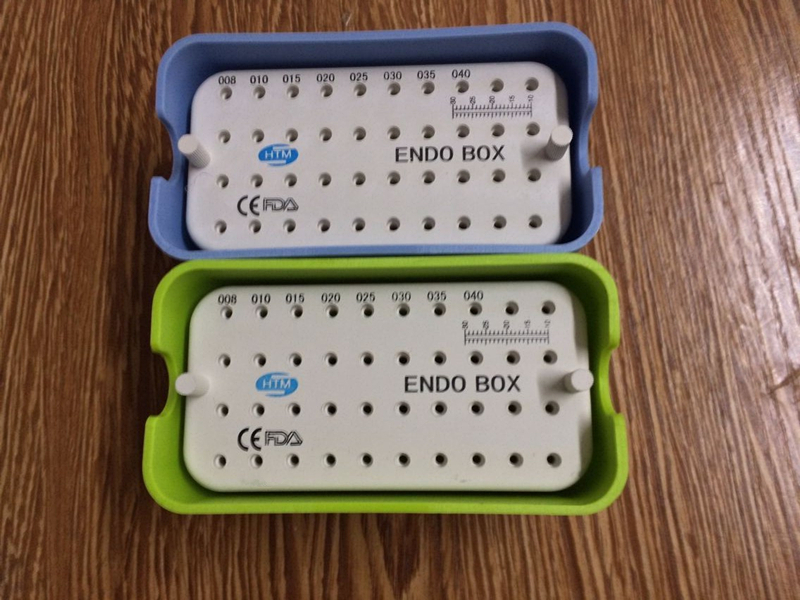 2pcs New Dental Plastic Endo Box With A Ruler Blue & Green | eBay