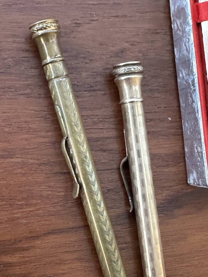 Vintage Lady Scripto Clutch Pencil & Ballpoint Set & Eversharp ...