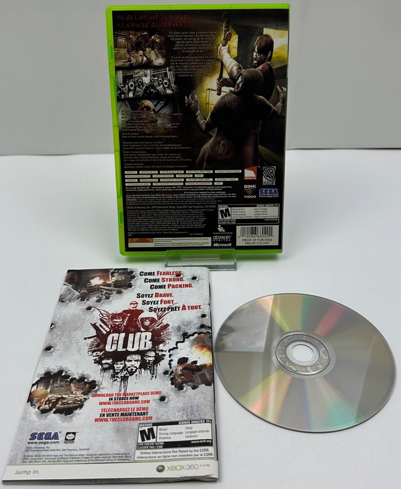 Condemned 2: Bloodshot (Microsoft Xbox 360, 2008) CIB *Mint Disc* | eBay