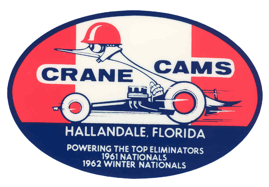 VINTAGE Crane Cams NHRA drag racing funny Hot Rod decal sticker | eBay