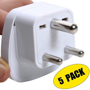 5 Pack Type D Travel Plug Adapter Adaptor For India Nepal Pakistan ...