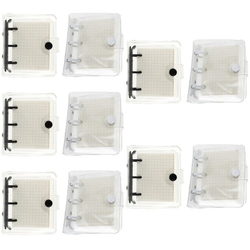 Set of 5 Mini Loose-leaf Book Paper Pvc Round Ring Binder Cover | eBay