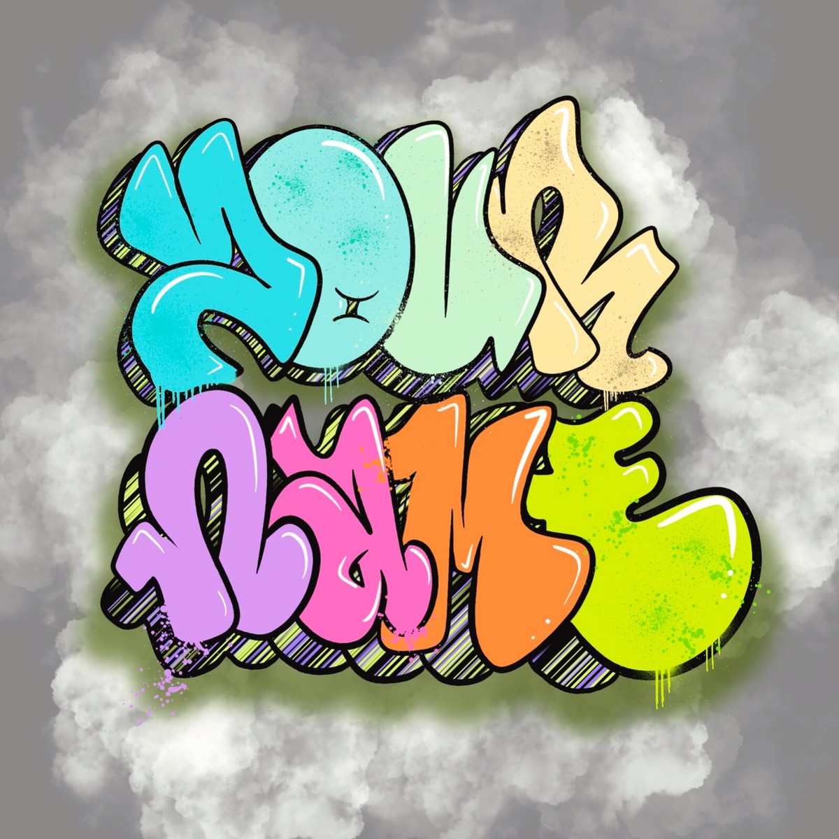 Graffiti Drawings Of Names With Arrows