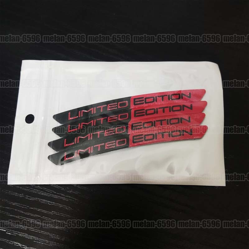 4pcs Limited Edition Car Wheel Hub Stickers Emblem Badge Accessories ...