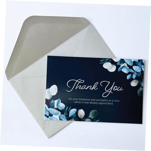 Funeral Sympathy Cards with Envelopes - Condolences Cards with Dark ...