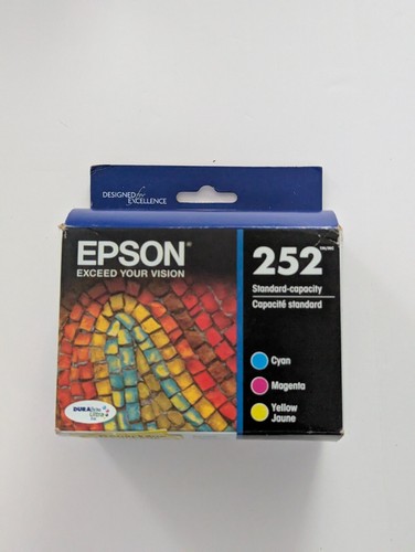 Genuine Epson 252 Ink Cartridges Cyan/Magenta/Yellow | eBay