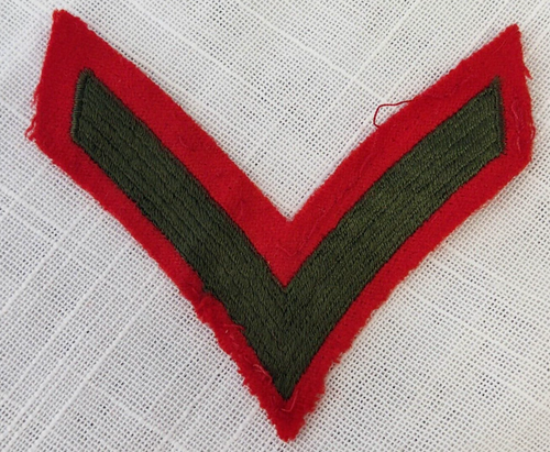 US Marine Corps PFC Private First Class Alpha Dress Rank Chevron Patch ...