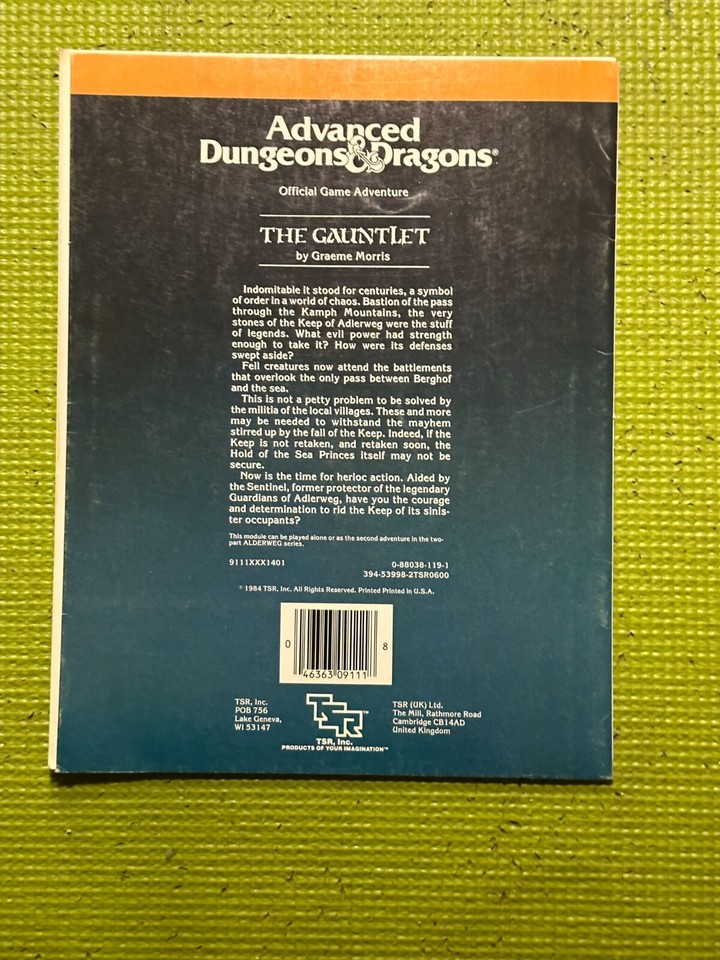 A D&D UK3 The Gauntlet TSR RPG 9111 official game adventure VG+ | eBay