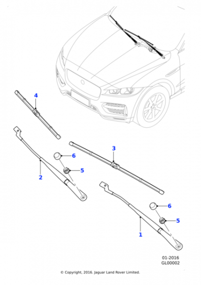 Jaguar OEM 2017 F-pace-wiper Blade T4A1173 for sale online | eBay