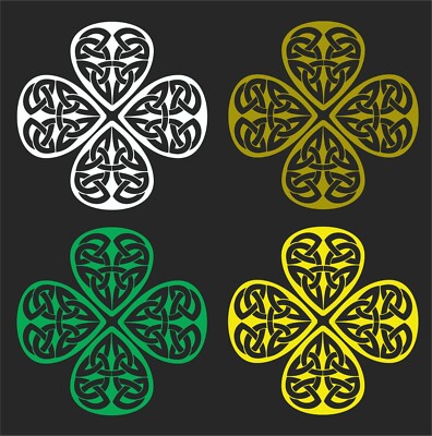 CELTIC SHAMROCK CAR WINDOW DECAL.PICK YOUR SIZE &COLOR ...2 FOR 1 PRICE ...