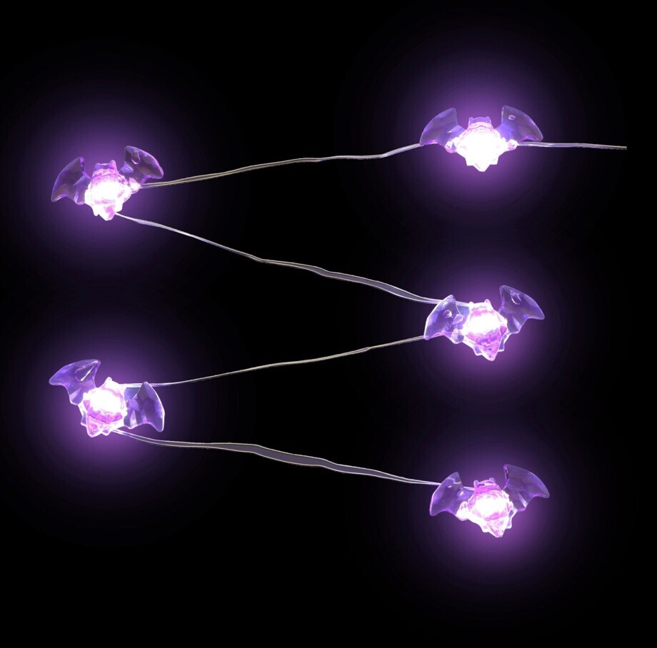 Set Of 4 Halloween Themed Spooky Critter LED Lights 3 ft Strands Ghosts ...