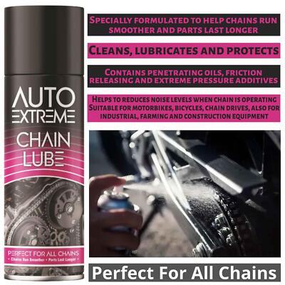 Chain Lube Spray Auto Extreme Lubricates Protects Rust and Corrosion ...