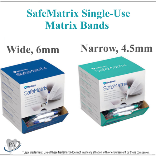 Dental Pro-Matrix Amalgam Matrix Bands Disposable Wide, Narrow, Curve ...