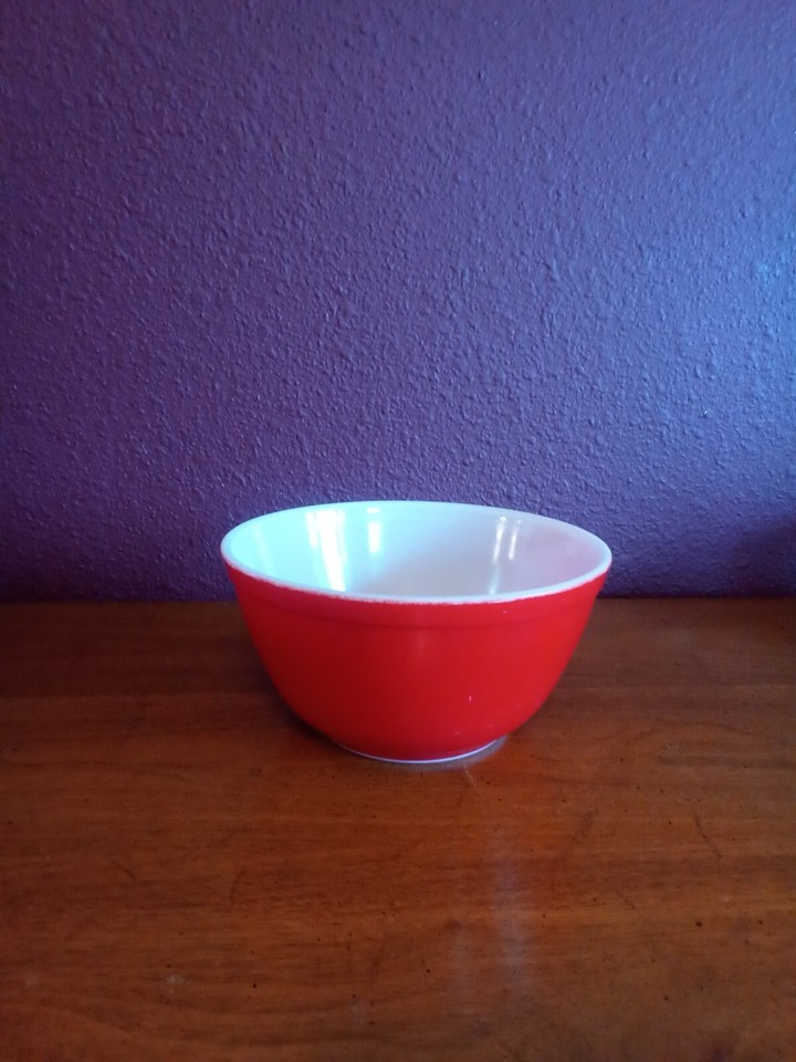 Vintage PYREX Red Mixing Bowl #402 1.5 Quart | eBay