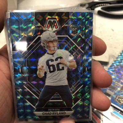 2023 Panini Mosaic Chad Ryland Reactive Blue Prizm RC Patriots #297 ...