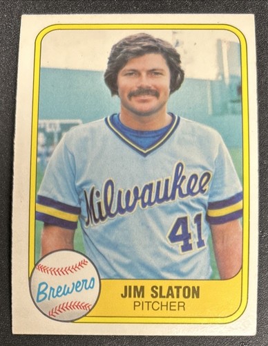 1981 Fleer Jim Slaton Baseball Card #518 Brewers Pitcher GD/VG Bad ...