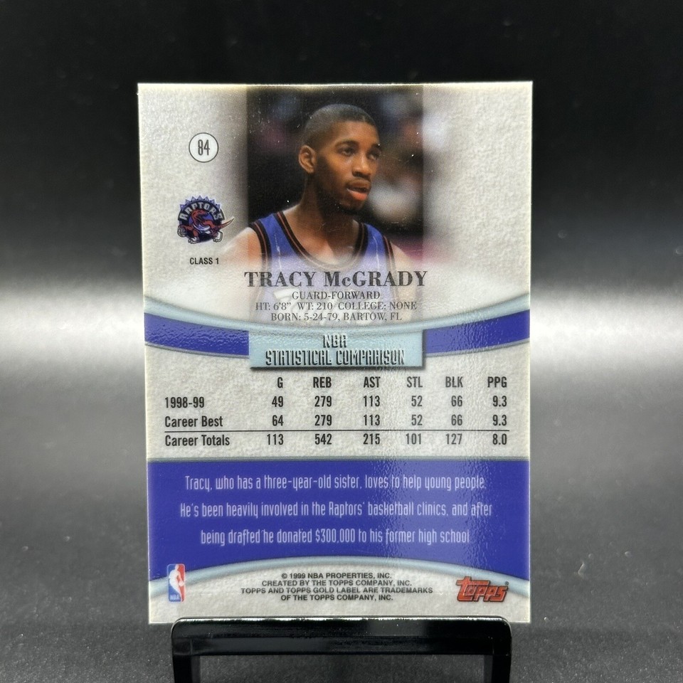 1999-00 Topps Gold Label Class 1 Tracy McGrady #84 Toronto Raptors | eBay