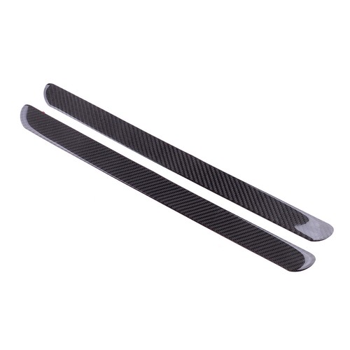 2pcs Middle Carbon Fiber Car Scuff Door Sill Cover Step Protector Guard ...
