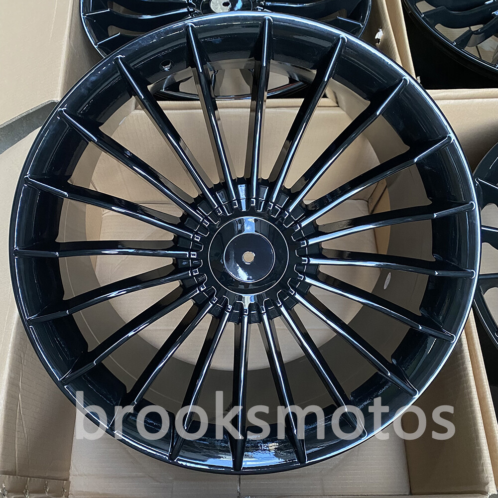 20" GLOSS BLACK FULL WHEELS RIMS FITS FOR BMW 7 SERIES 740 745 750 E38 ...