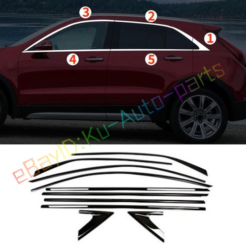 For Cadillac XT4 19-2024 Black Titanium Window Frame Cover Sealing ...