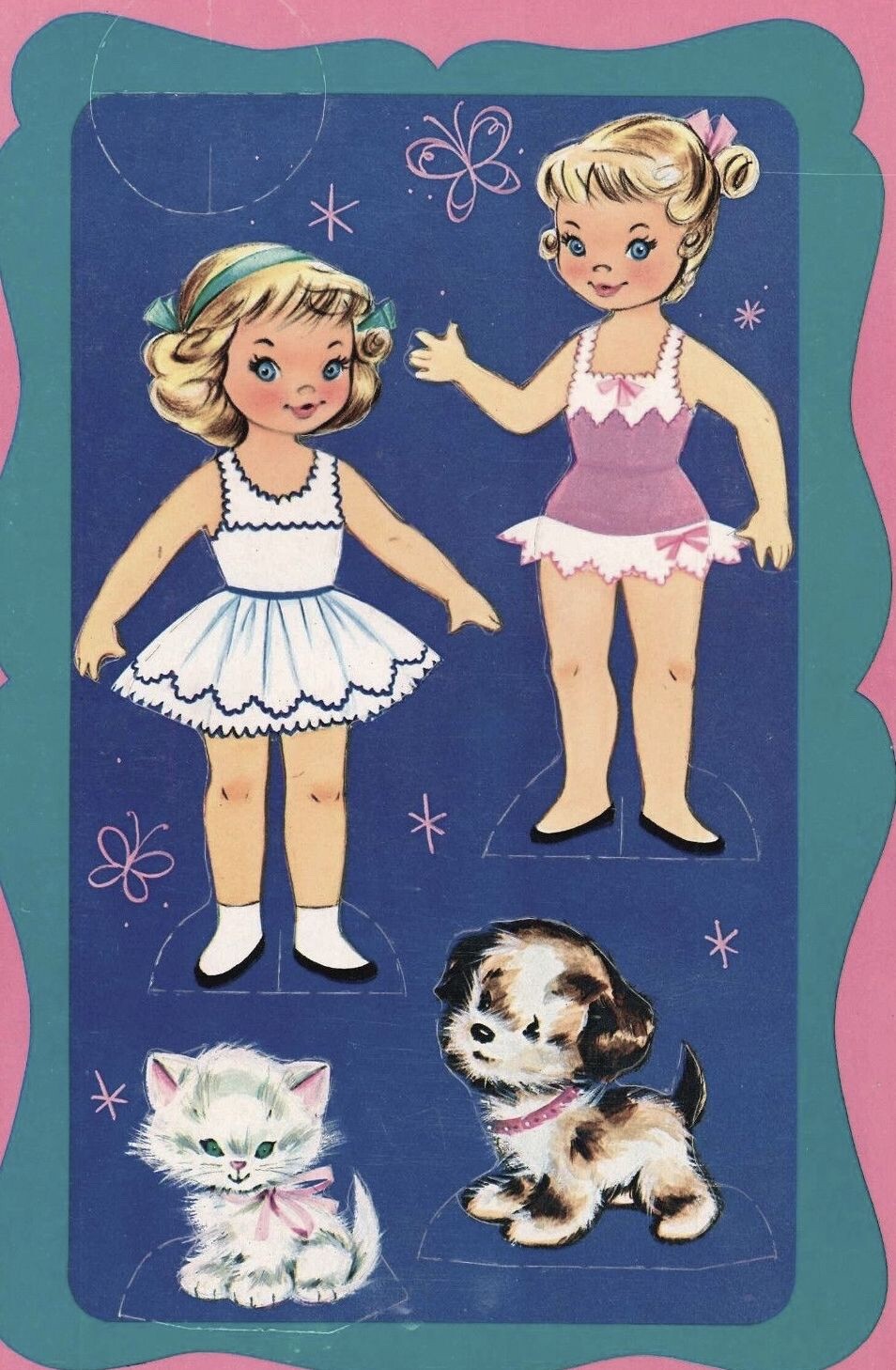 VNTG 1960s DAINTY DOLLY PAPER DOLL RARE LASER REPRODUCTON~Org SIZE ...