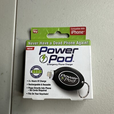 Power Pod Apple Connector Keychain Phone Charger 800mAh | eBay