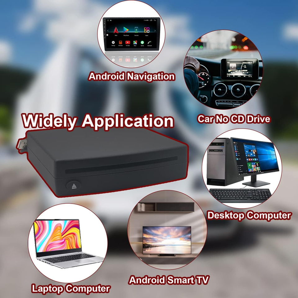 External USB Car Universal CD Player,Vehicle CD Player for Car via USB ...