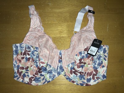 Modern Movement Full Coverage Lace Microfiber Underwire Bra 38H Wtrcl ...