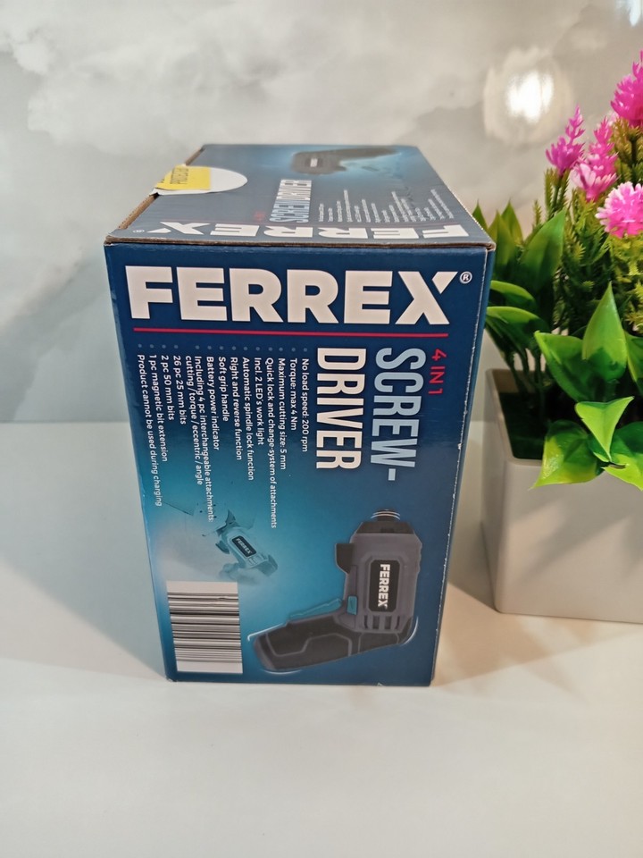 Screwdriver 4 in 1 Automatic Spindle Lock Function FERREX Genuine Brand ...