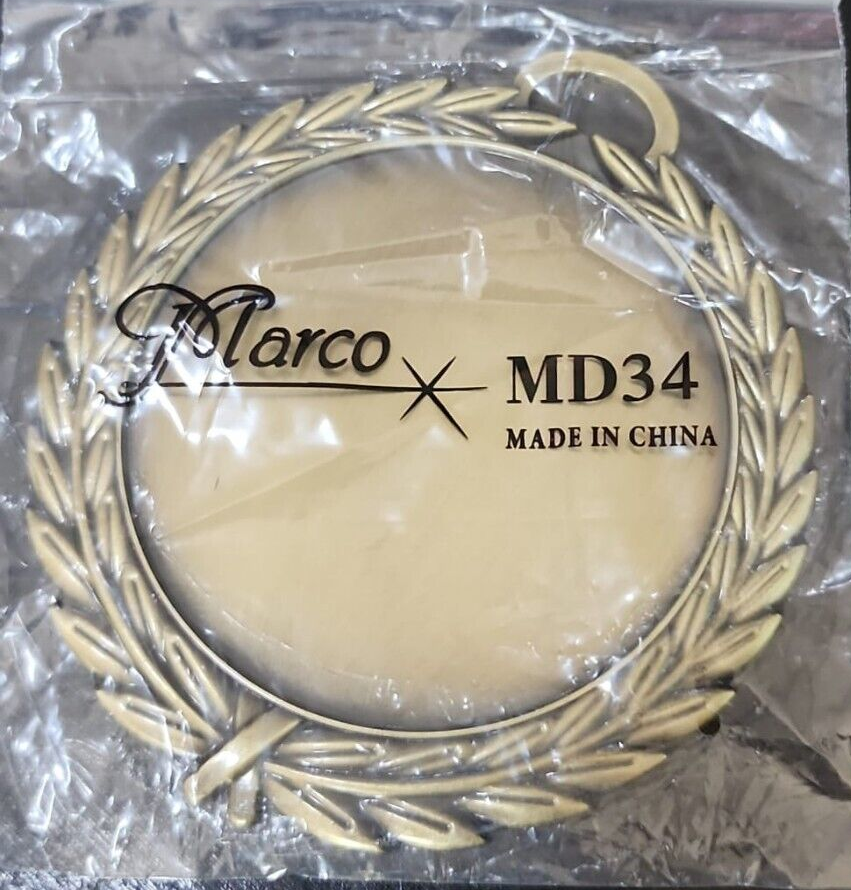 MARCO AWARDS GROUP MD34-AG BLANK ROUND 4'' MEDALS ~ LOT OF 46 GOLD & 25 ...